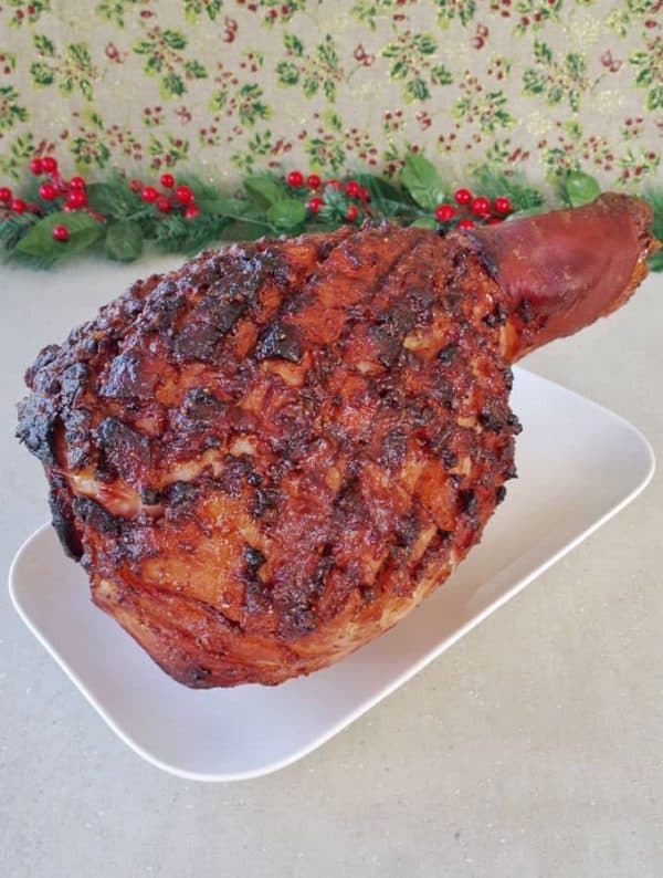 Easy recipe for Christmas cranberry ham glaze + Quick how-to video