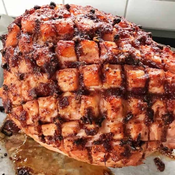Easy recipe for Christmas cranberry ham glaze + Quick how-to video