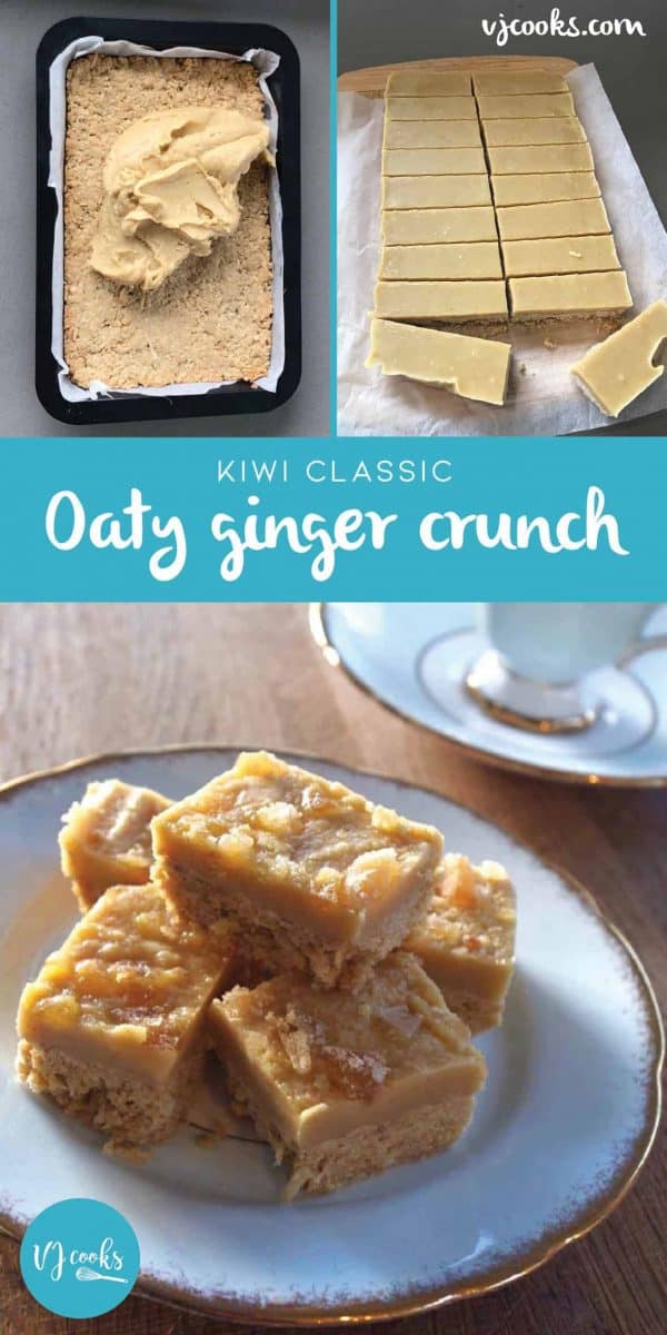 Easy oaty ginger crunch - recipe by VJ cooks + step by step video