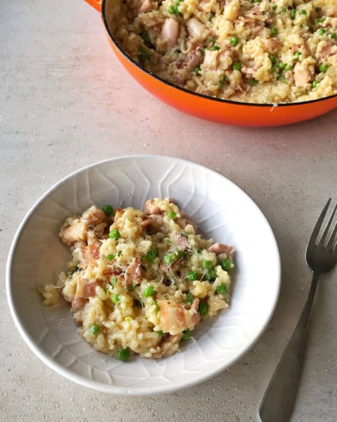 Baked Chicken and Bacon Risotto