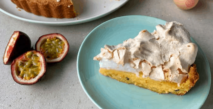 Easy bake passionfruit meringue pie - recipe by VJ cooks