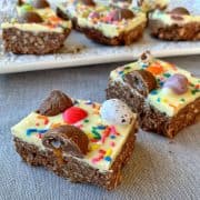 No-Bake Chocolate Easter Egg Slice - VJ Cooks