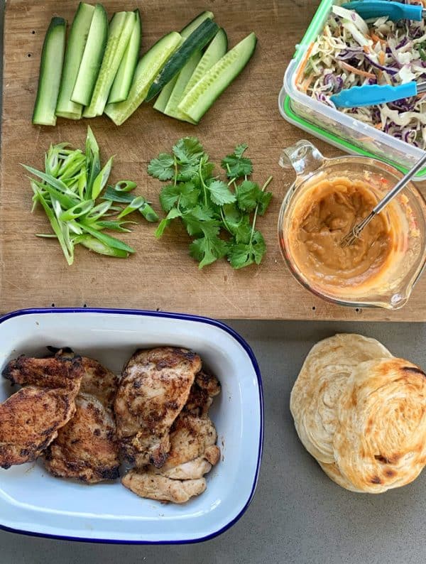 BBQ Chicken Roti - VJ Cooks