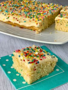 Easy Vanilla Sprinkle Cake - VJ Cooks