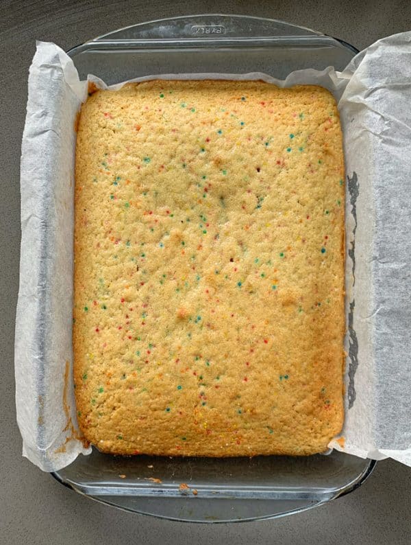 Easy Vanilla Sprinkle Cake - VJ Cooks