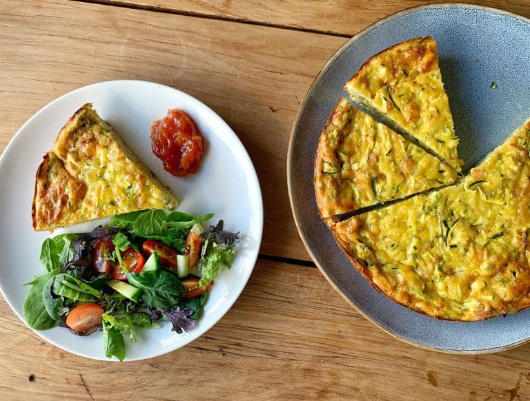 Crustless Courgette Quiche - VJ Cooks