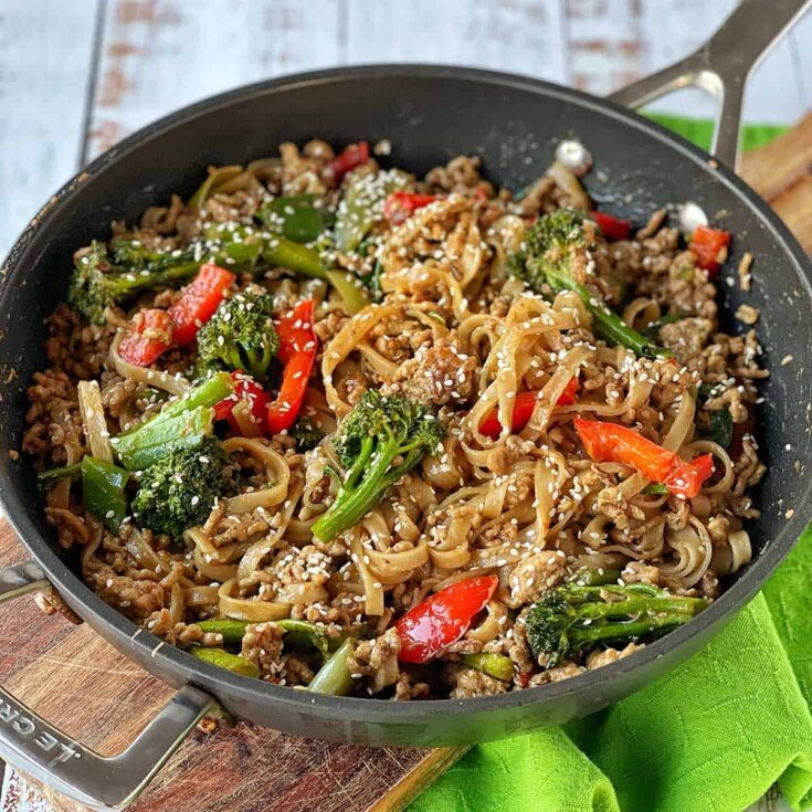 Pork Mince Noodle Stir Fry - VJ Cooks