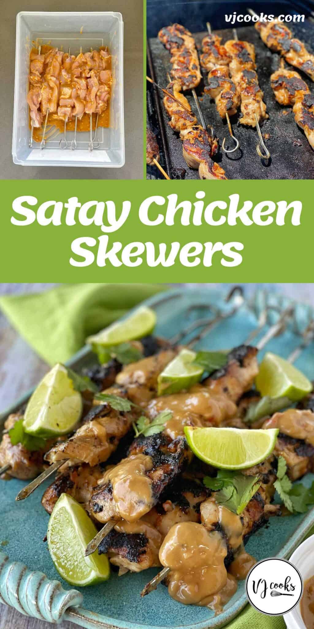 BBQ Satay Chicken Skewers - VJ Cooks