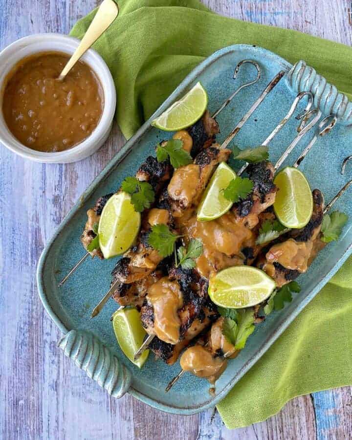 BBQ Satay Chicken Skewers - VJ Cooks