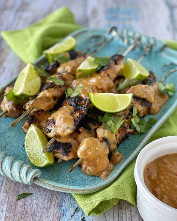 BBQ Satay Chicken Skewers - VJ Cooks