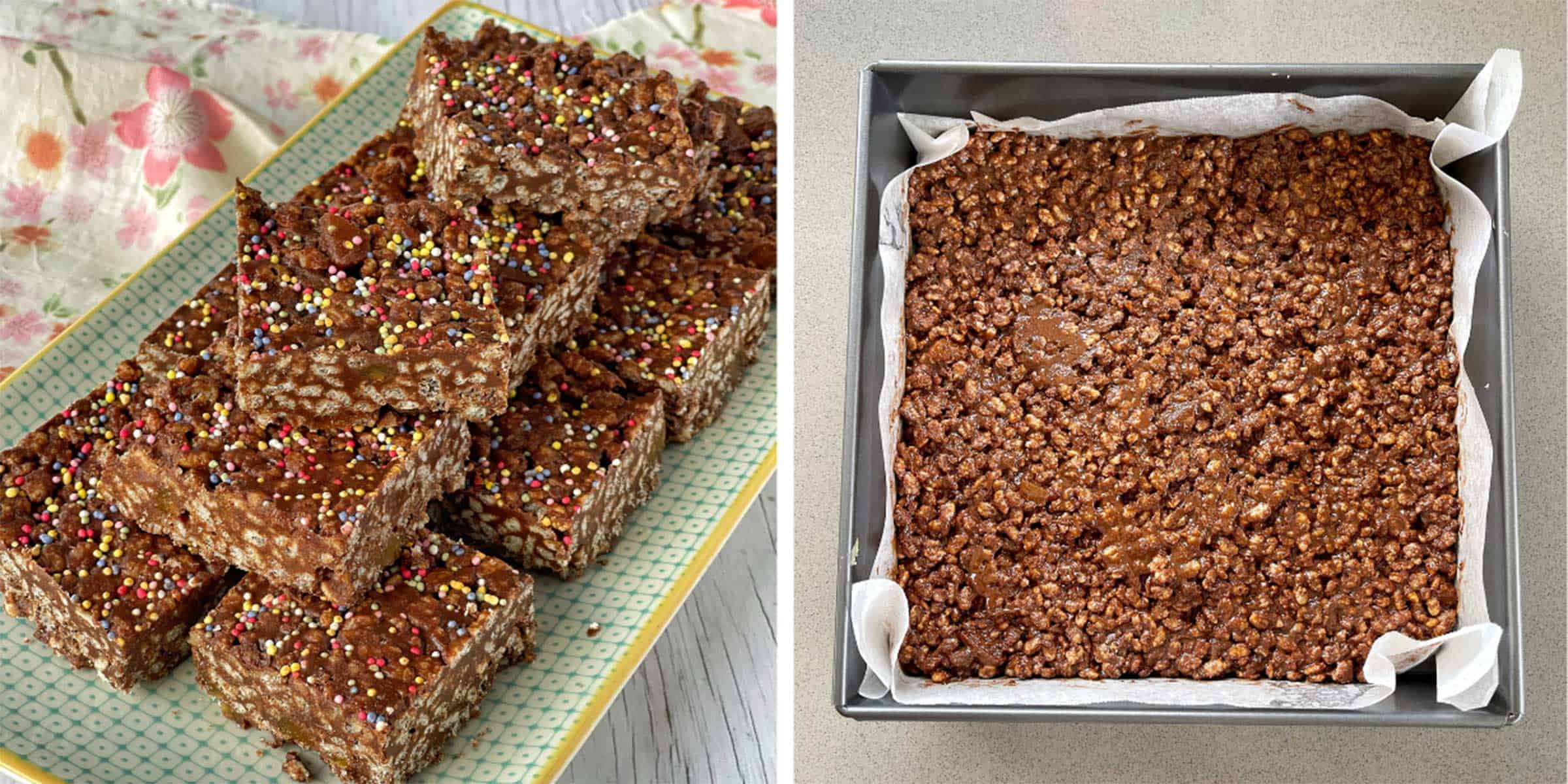 Chocolate Rice Bubble Slice - VJ Cooks