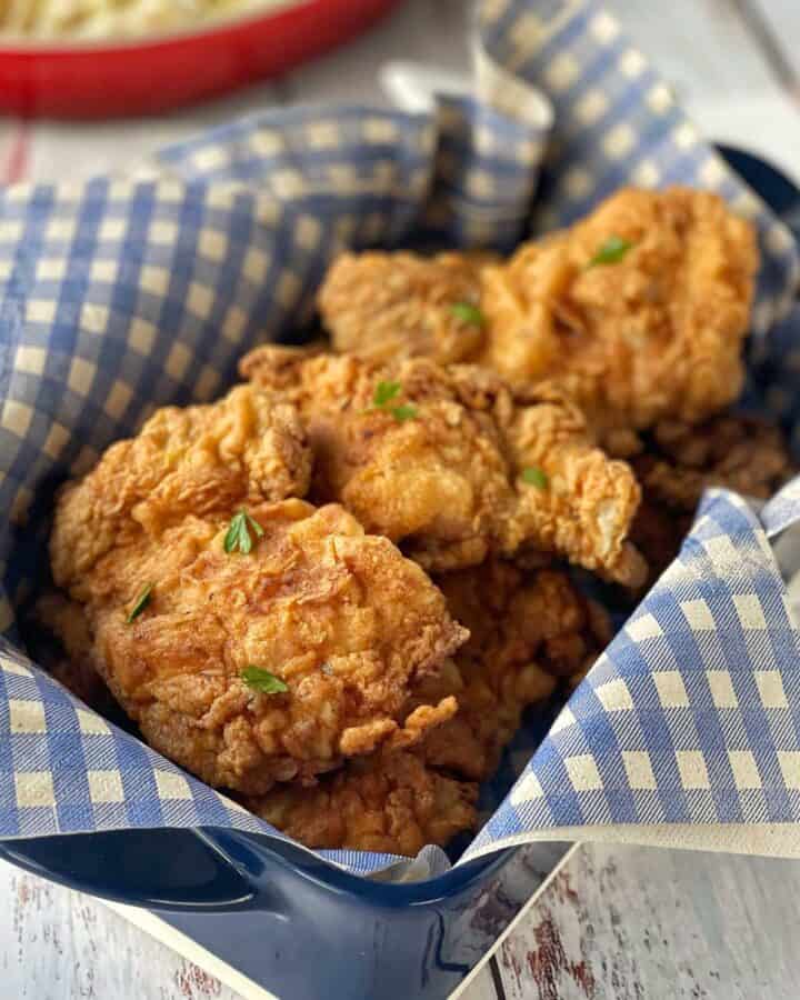 American Style Fried Chicken Thighs - VJ Cooks