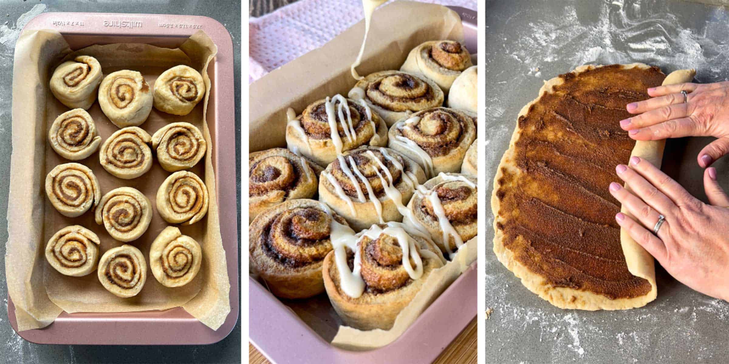 Cinnamon Pinwheel Scones with Vanilla Glaze - VJ Cooks