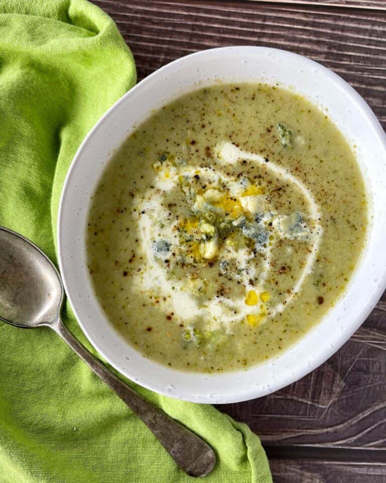 Broccoli and Blue Cheese Soup - VJ Cooks