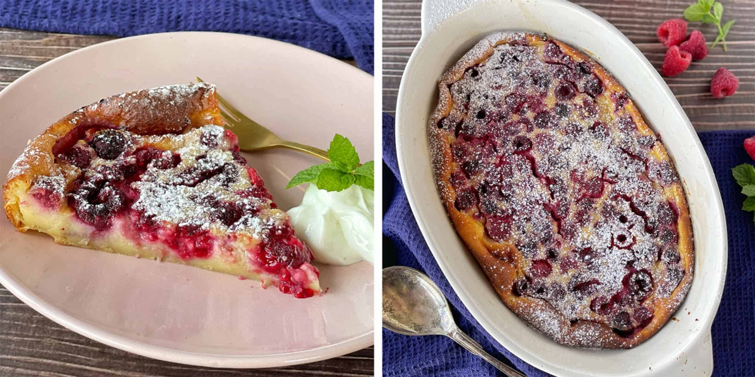 Raspberry Clafoutis - VJ Cooks
