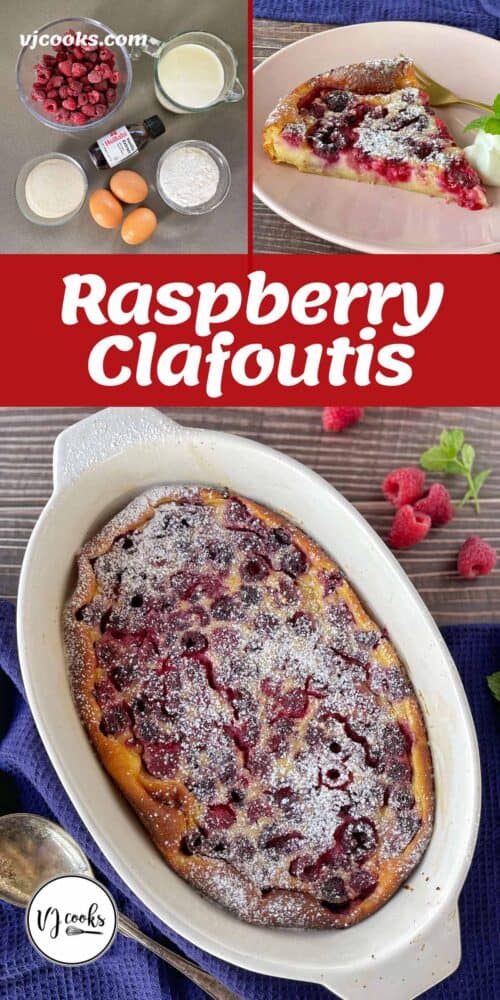 Raspberry Clafoutis - VJ Cooks