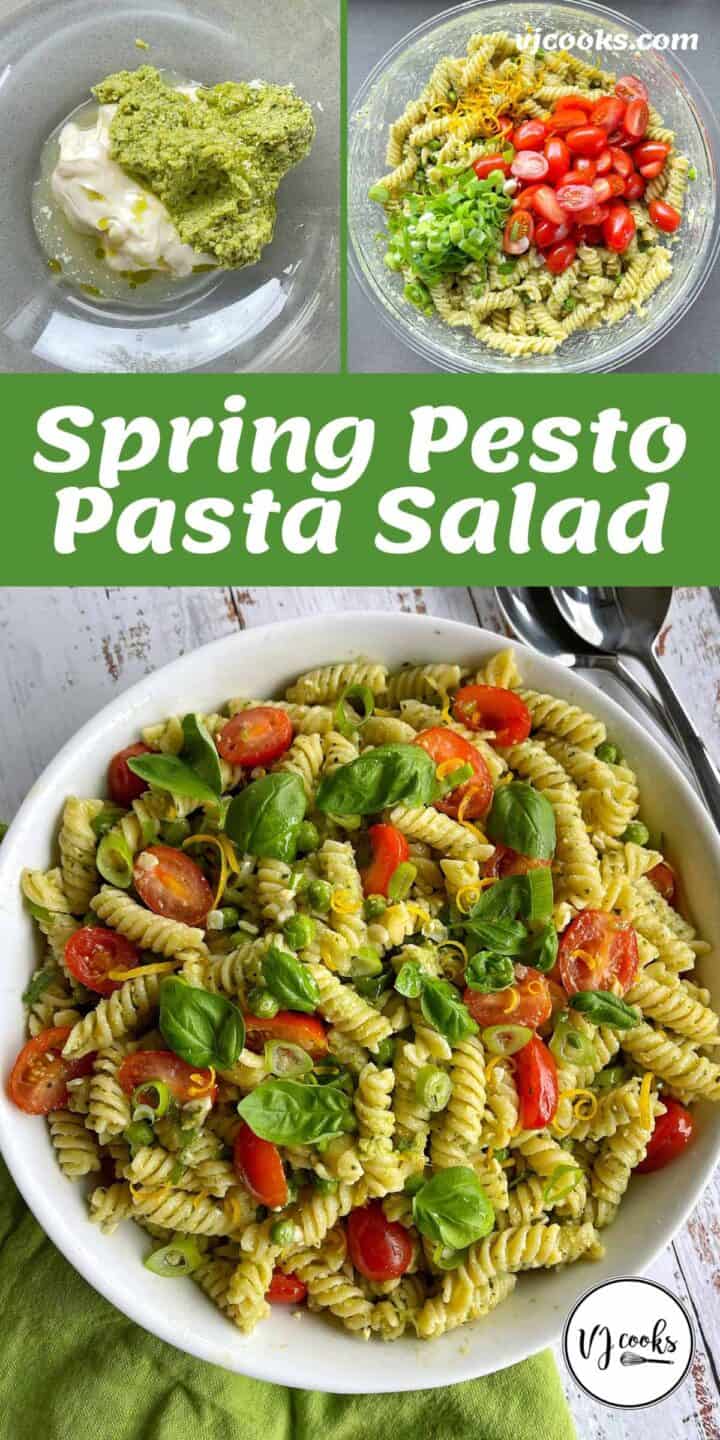 Spring Pesto Pasta Salad - VJ Cooks