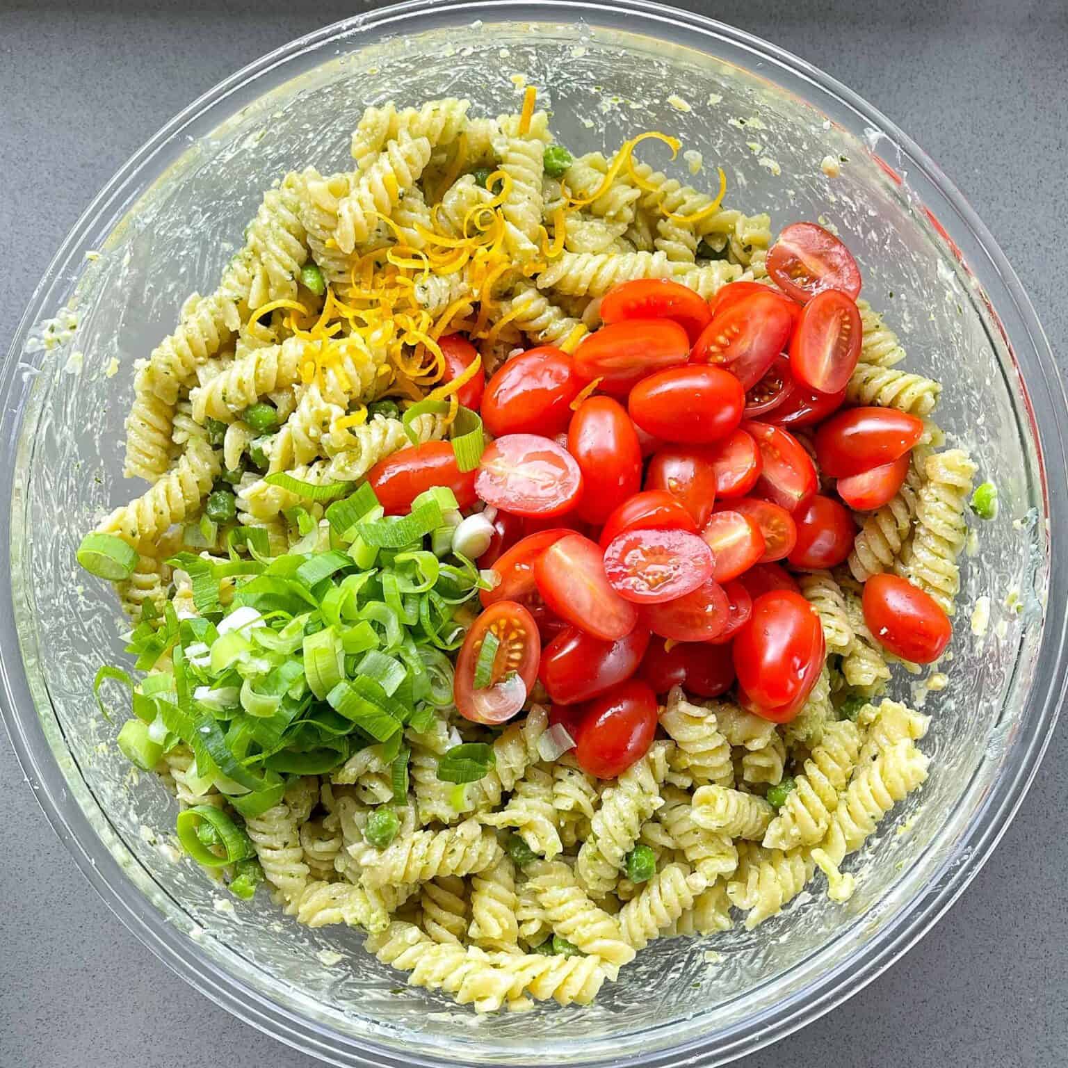 Spring Pesto Pasta Salad - VJ Cooks