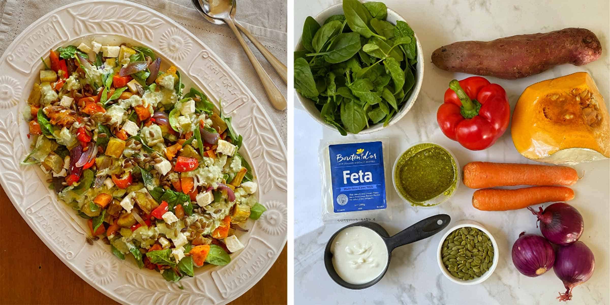 Roasted Vegetable Salad - VJ Cooks