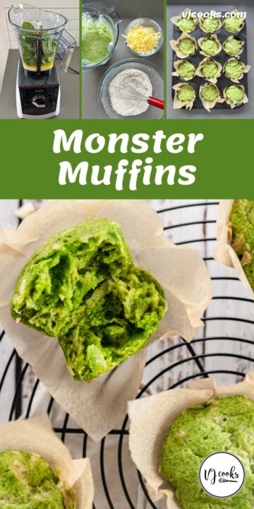 Cheesy Monster Muffins - VJ Cooks