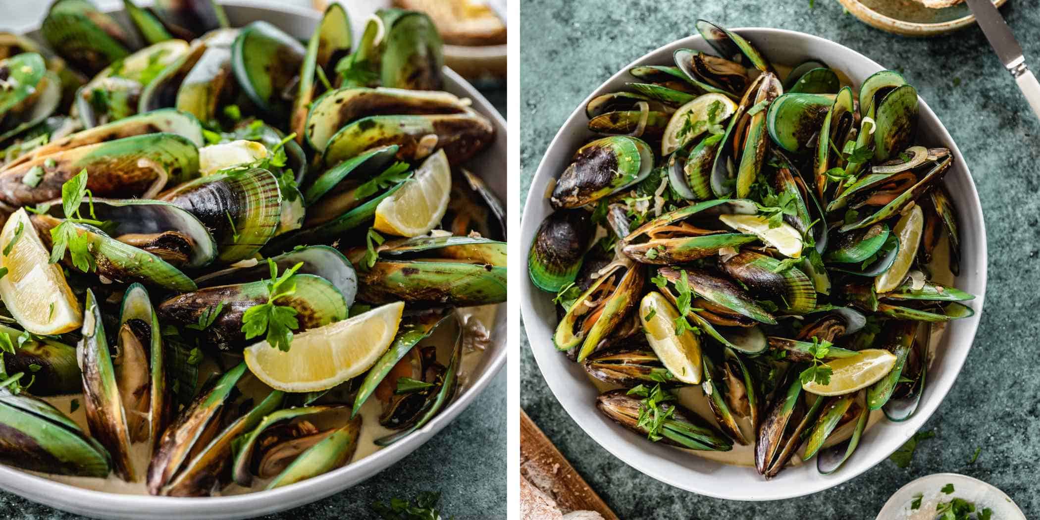 Creamy Garlic Mussels - VJ Cooks