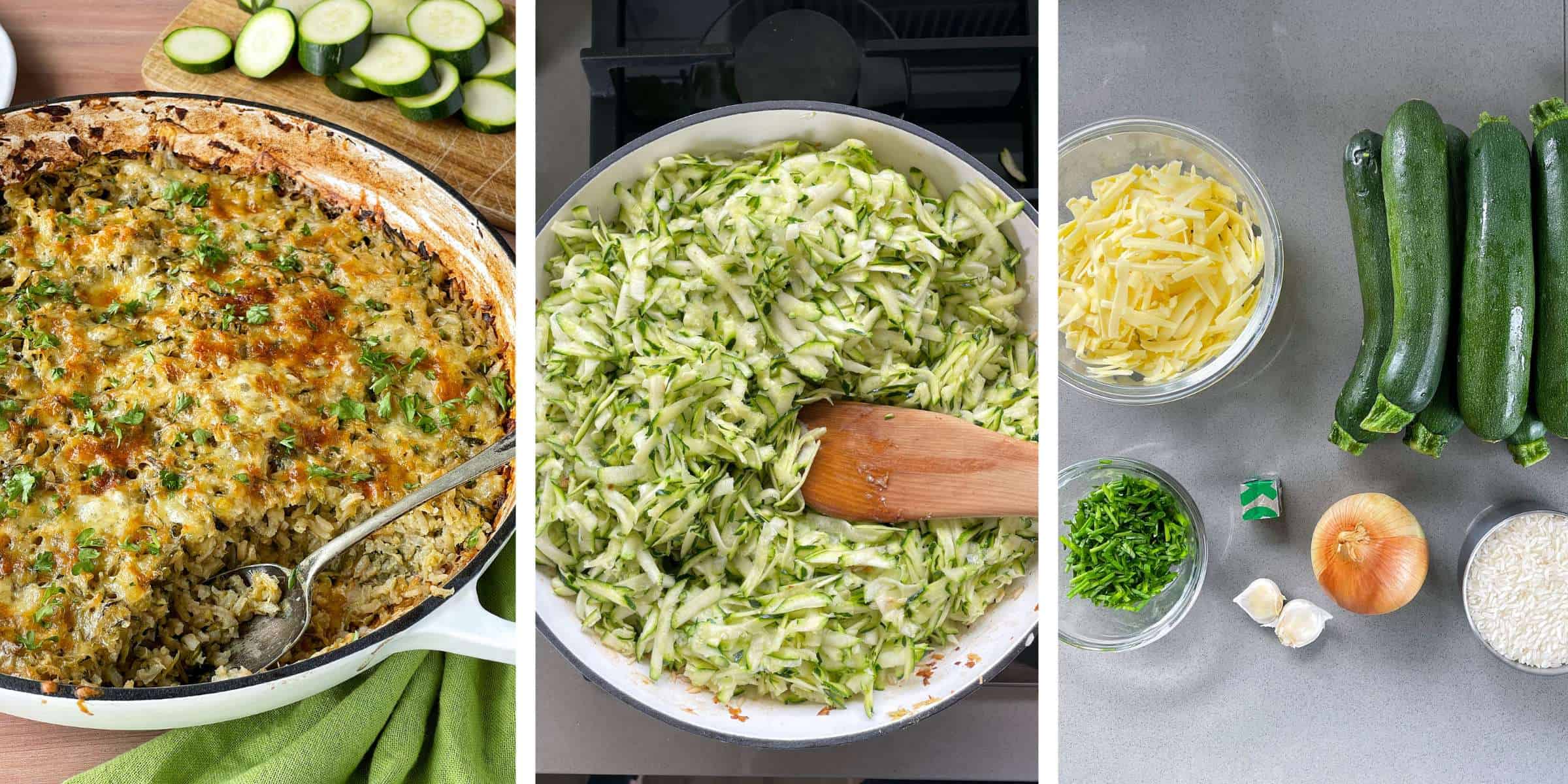 Courgette and Rice Bake - VJ Cooks