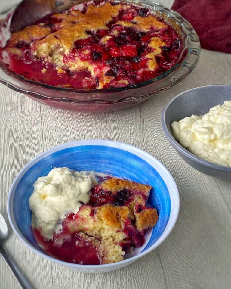 Berry Self-Saucing Pudding - VJ Cooks