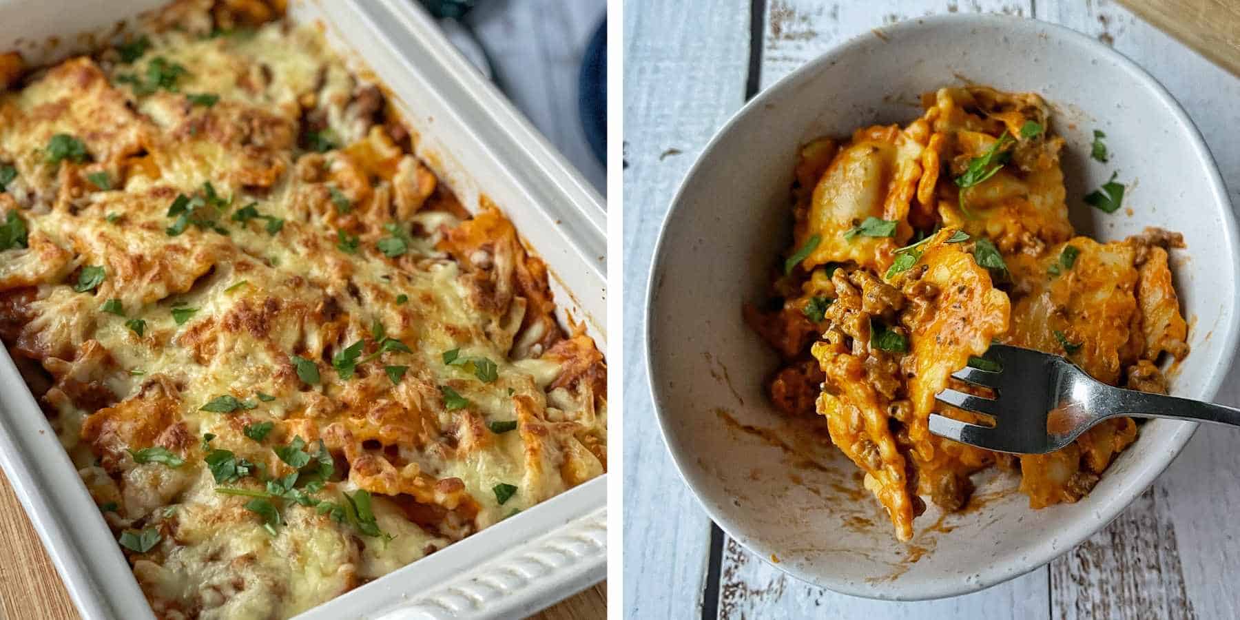 Beef Mince Ravioli Bake - VJ Cooks