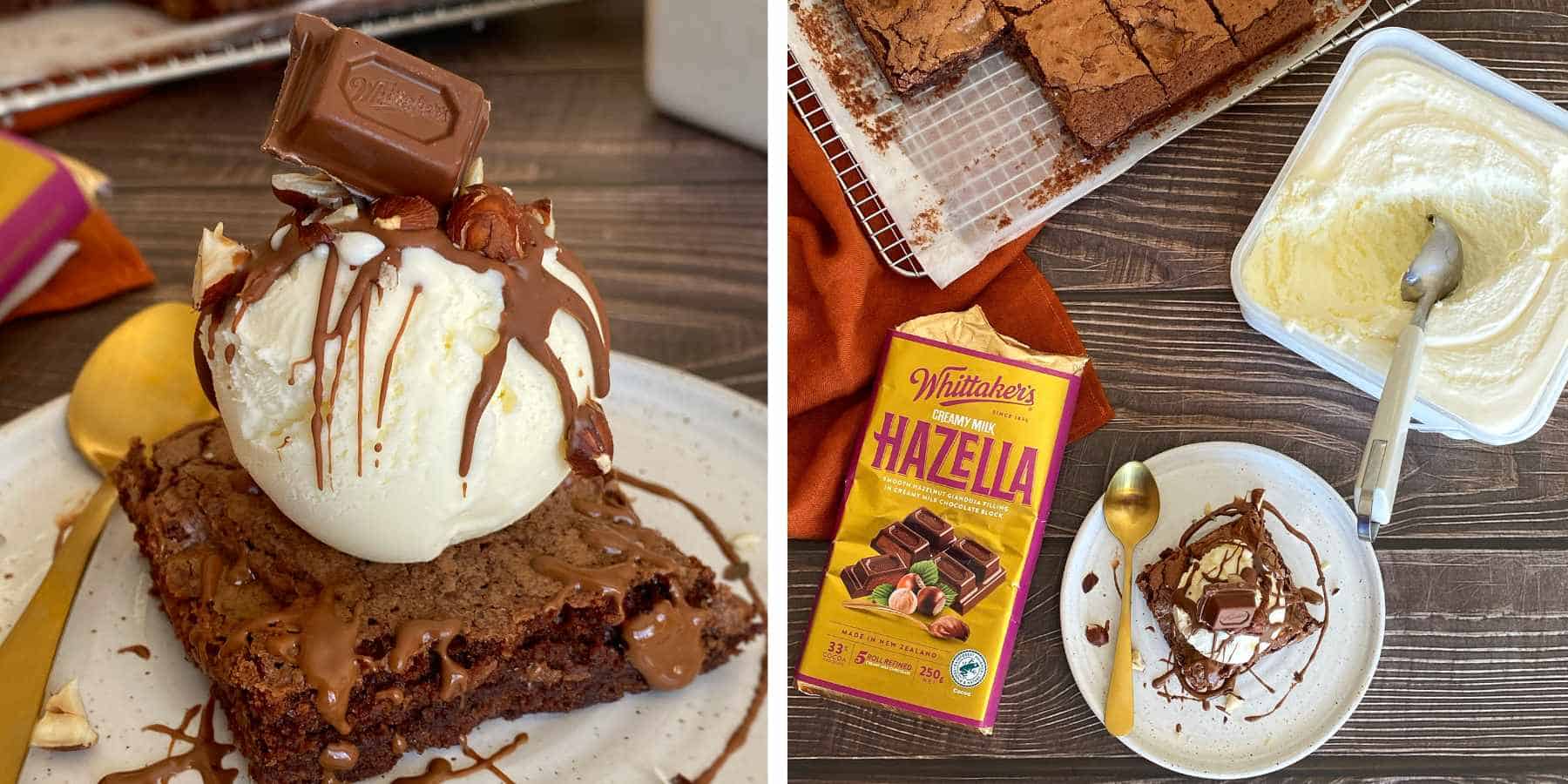 Hazella Brownie Sundae - VJ Cooks