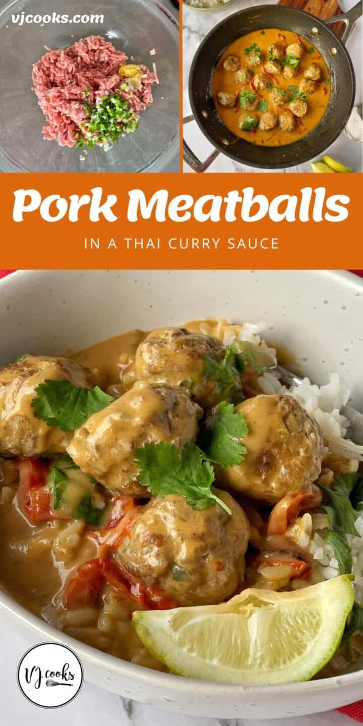 Pork Meatball Thai Curry - VJ Cooks