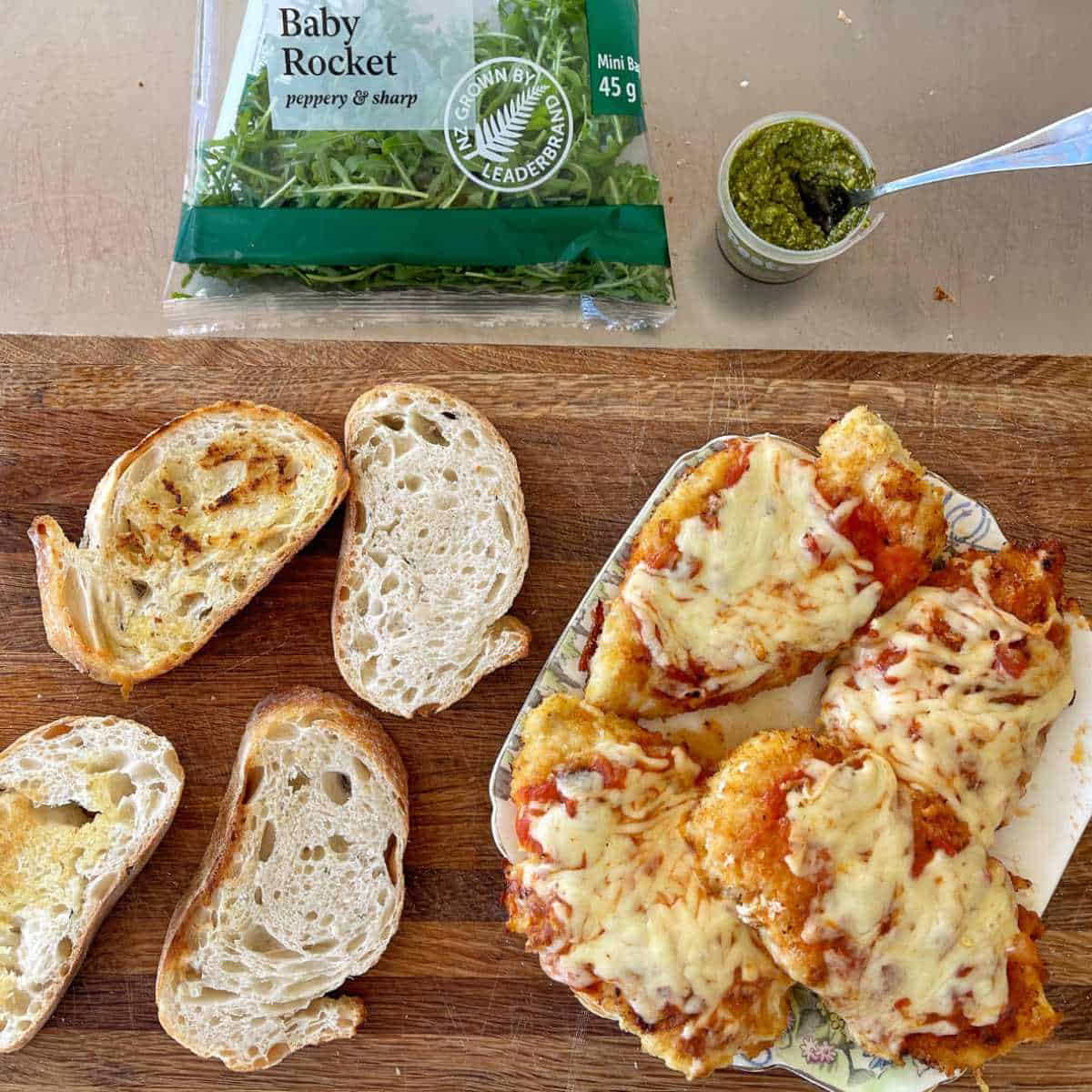 Chicken Parmigiana Toasties - VJ Cooks