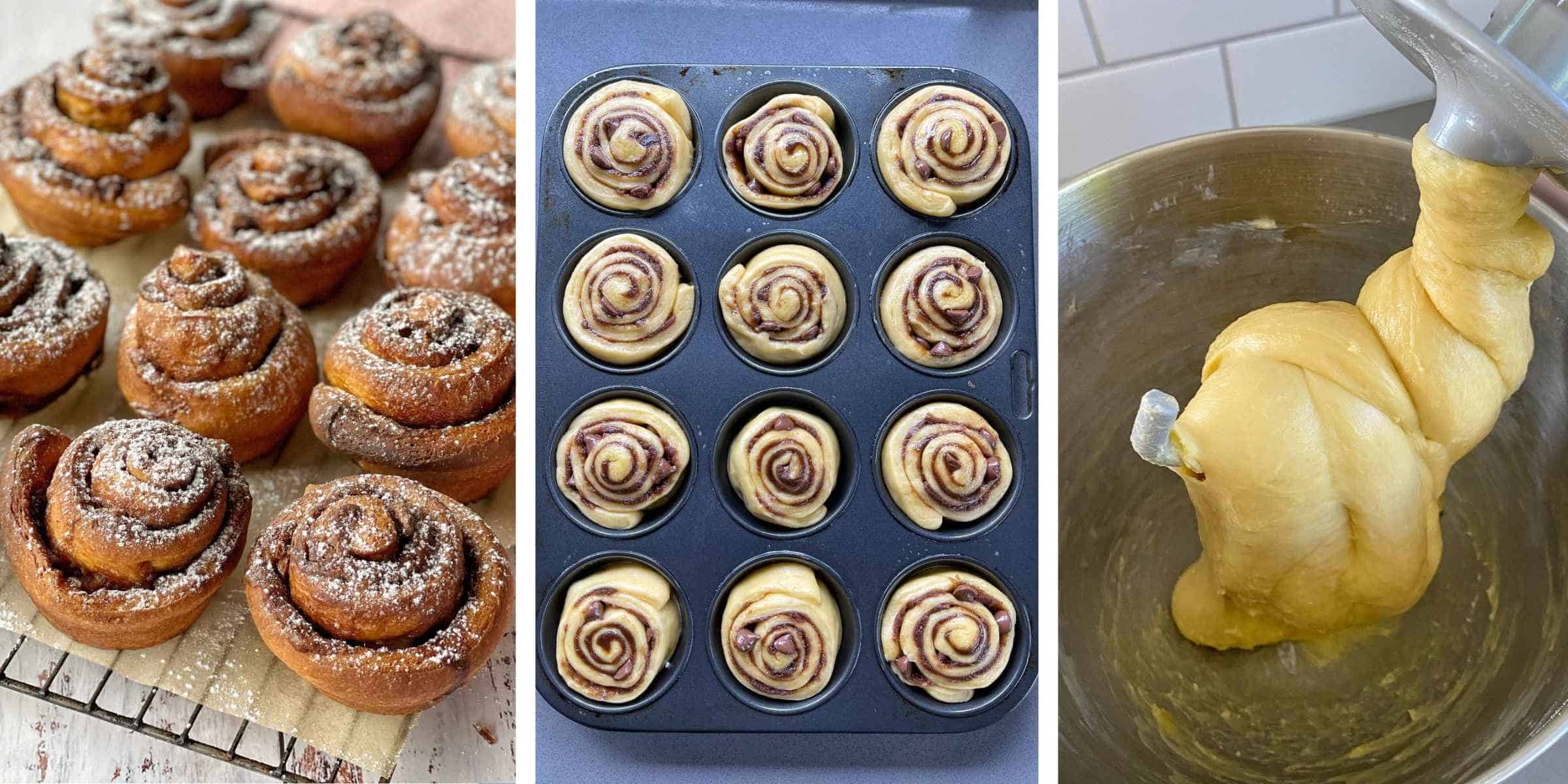 Cinnamon Chocolate Brioche Scrolls - VJ Cooks