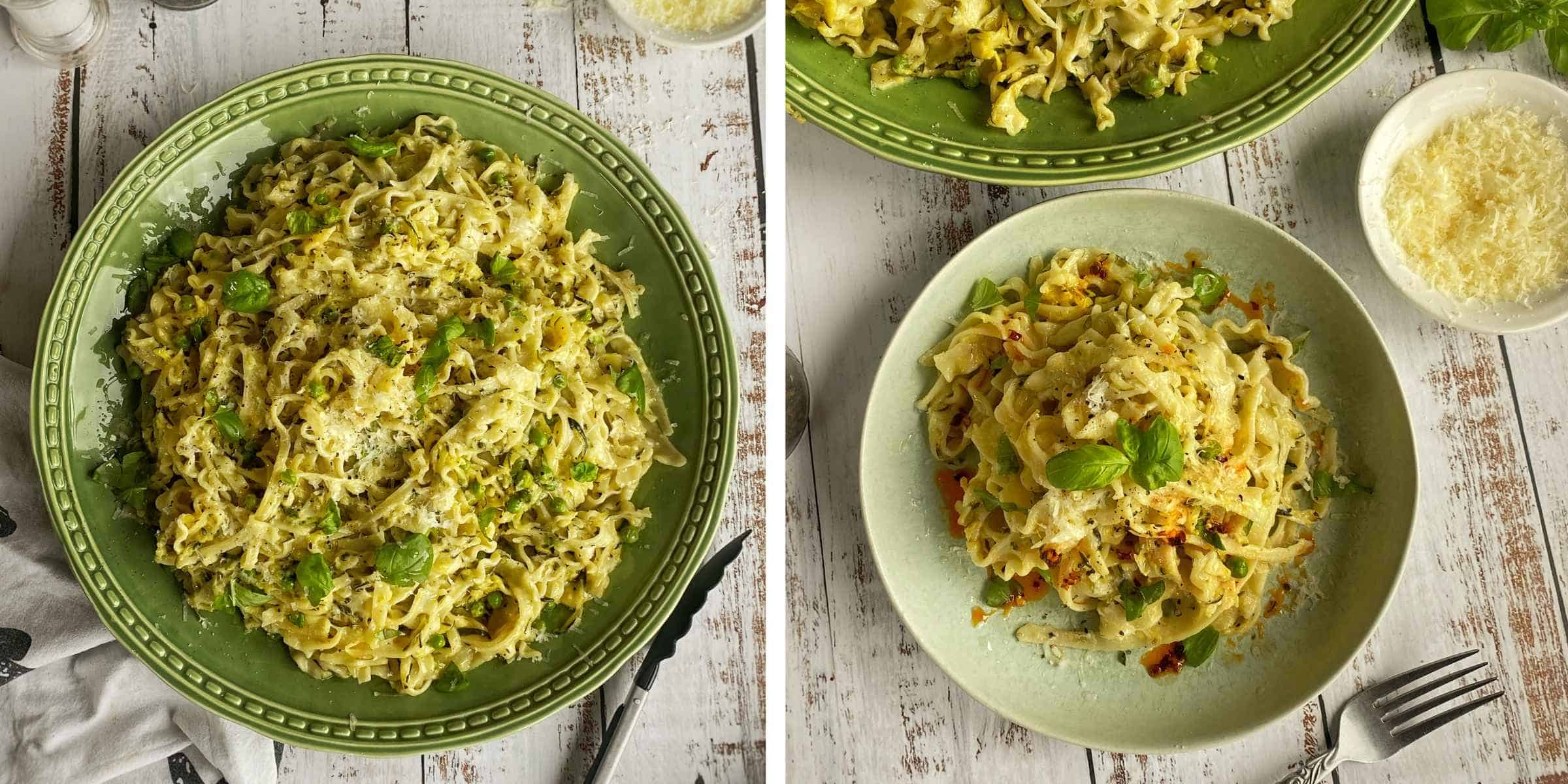 Courgette, Lemon and Garlic Pasta - VJ Cooks