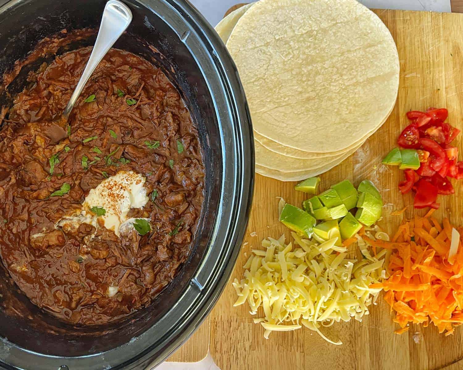 Slow Cooker Mexican Beef - VJ Cooks