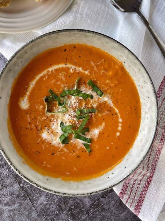 Whole Roasted Pumpkin Soup - VJ Cooks