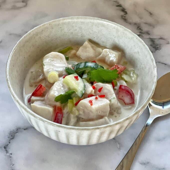 Coconut Cream Raw Fish - VJ Cooks