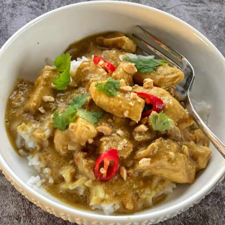 Slow Cooker Satay Chicken - VJ Cooks