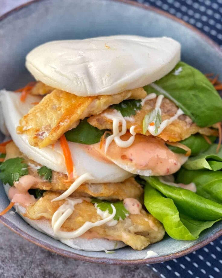 Crispy Fish Bao Buns - VJ Cooks
