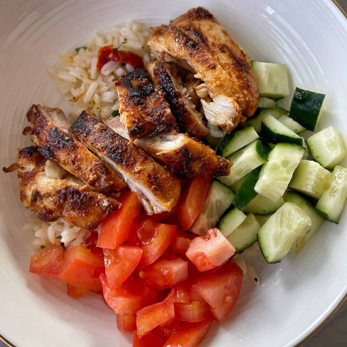 Chicken Mezze Bowl - VJ Cooks