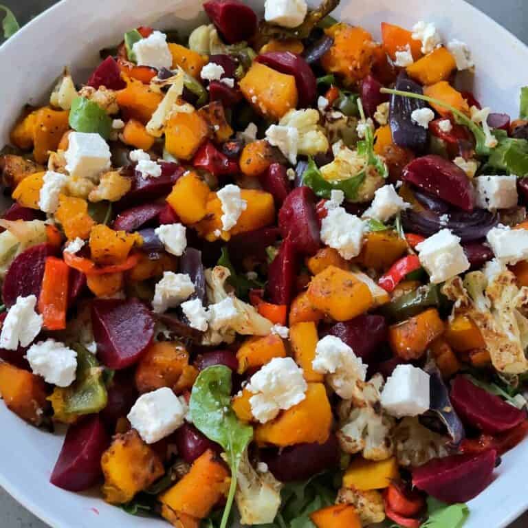 Pumpkin, Cauliflower and Rocket Salad - VJ Cooks