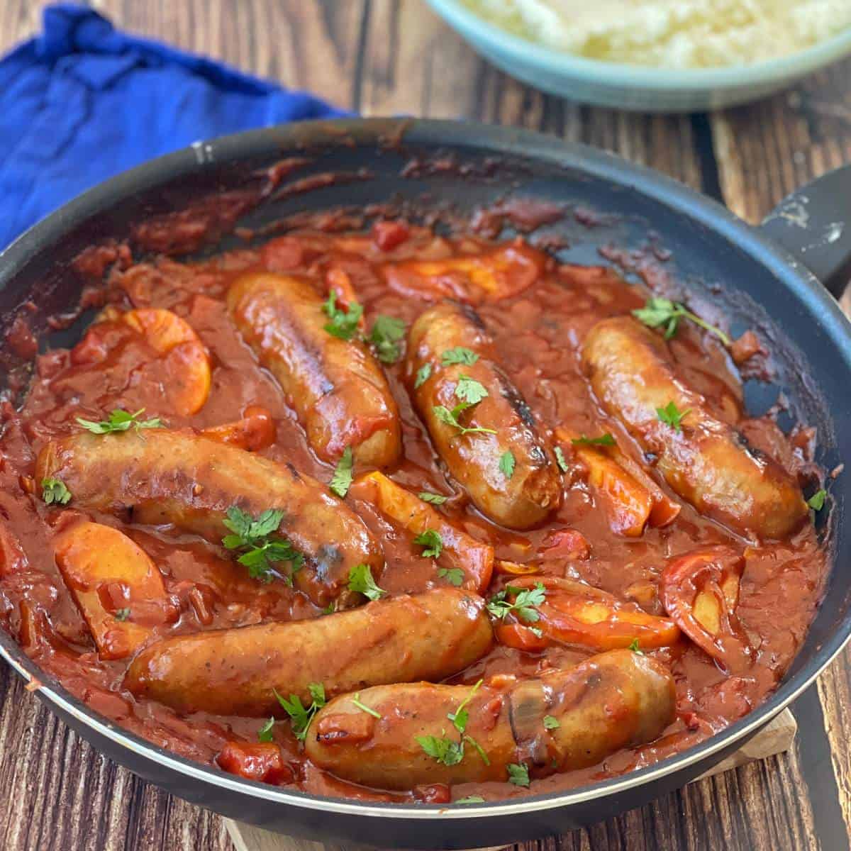 Devilled Sausages - VJ Cooks