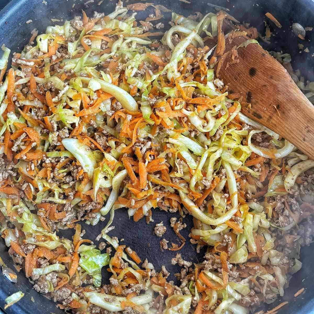 Pork Mince Spring Roll Bowls - VJ Cooks