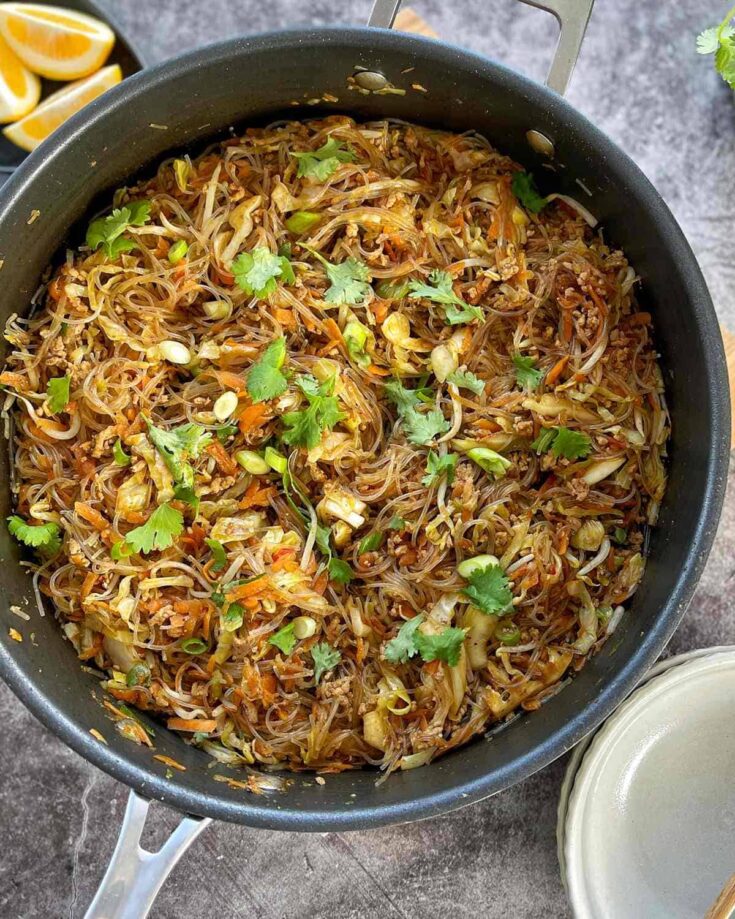 Pork Mince Spring Roll Bowls - VJ Cooks