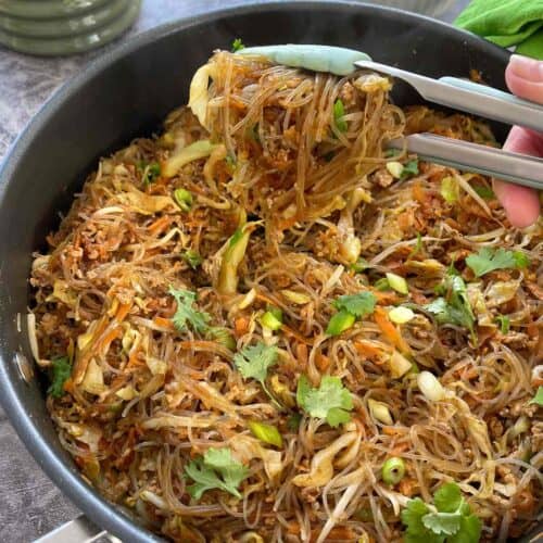 Pork Mince Spring Roll Bowls - VJ Cooks