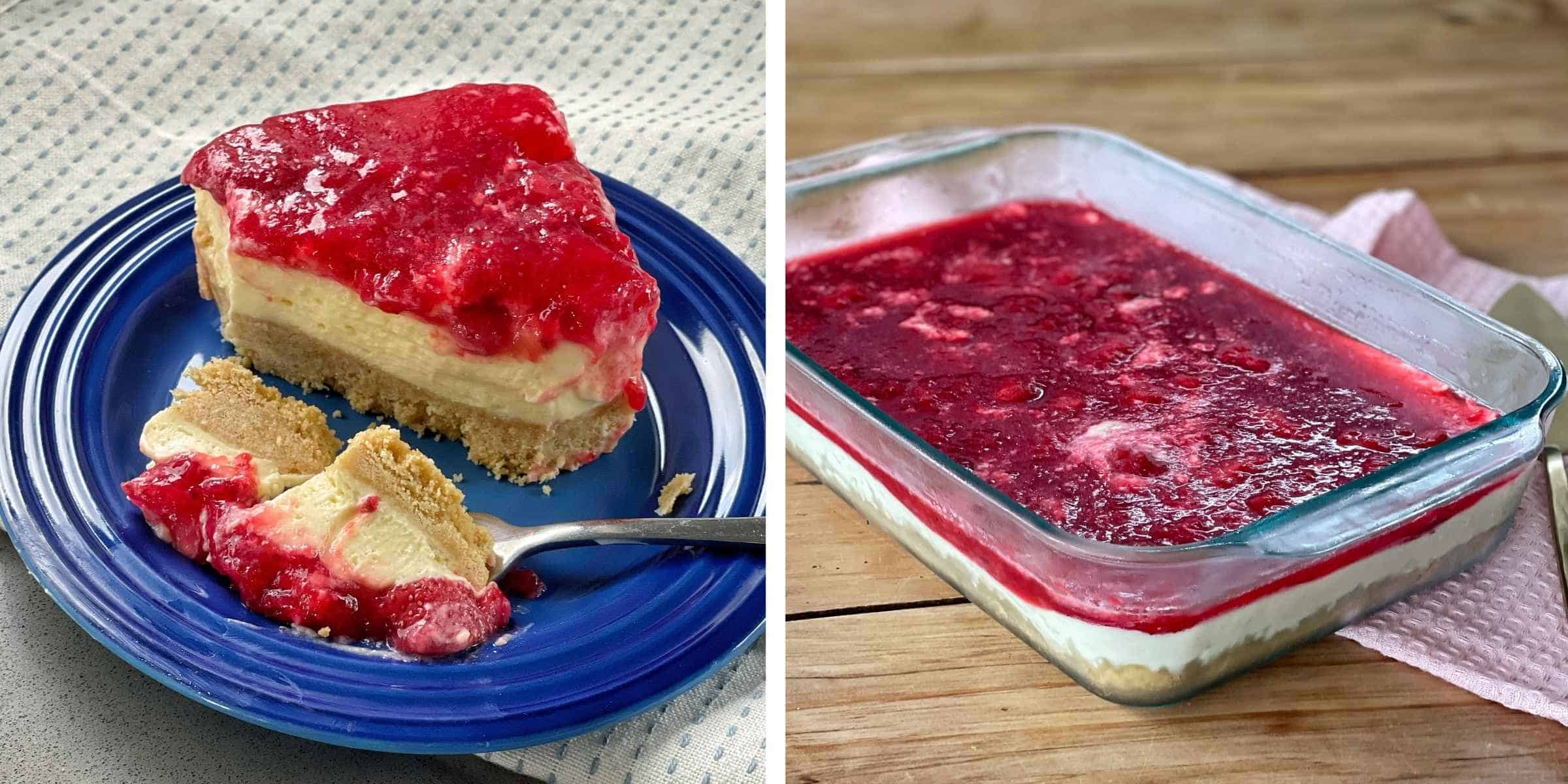 Strawberry Tray Cheesecake - VJ Cooks