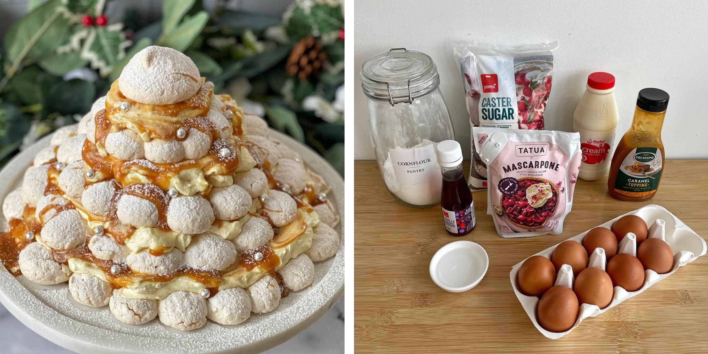 Salted Caramel Stacked Pavlova - VJ Cooks