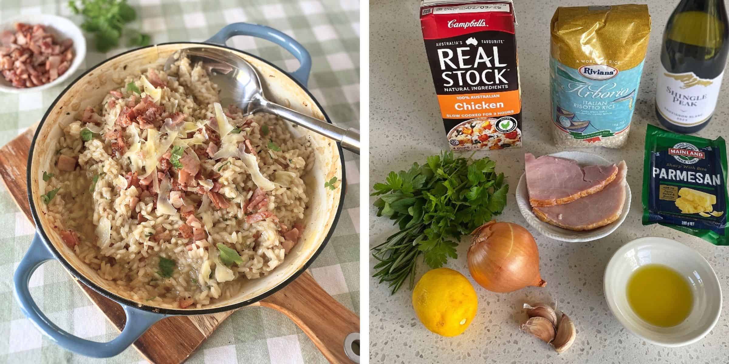 Fried Ham and Parmesan Risotto - VJ Cooks