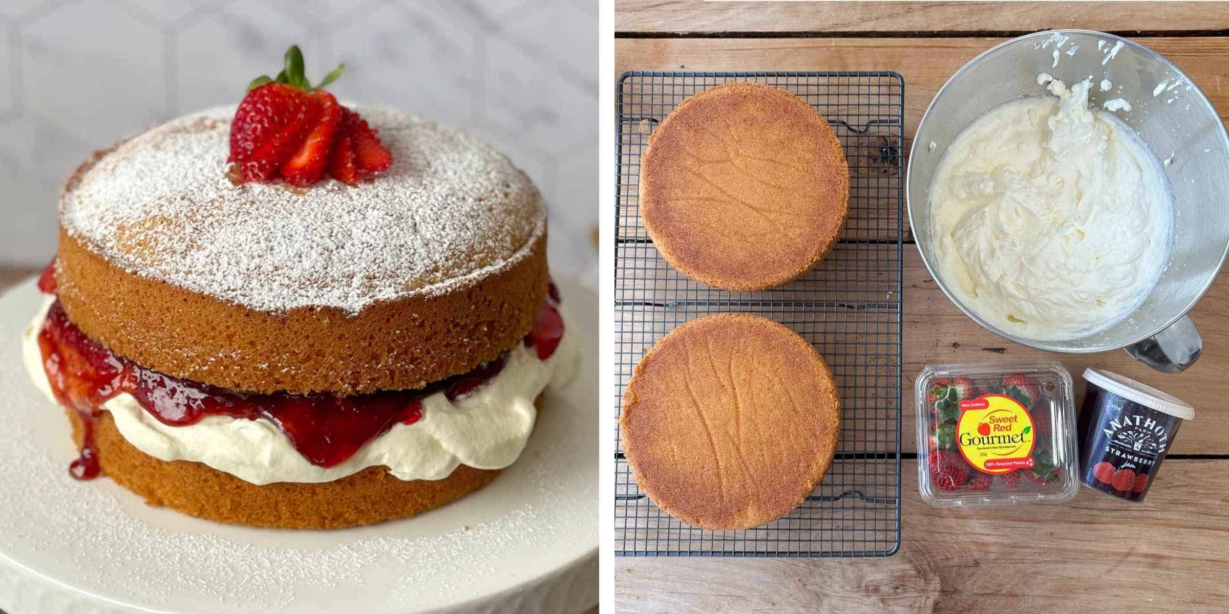 Victoria Sponge Cake - VJ Cooks