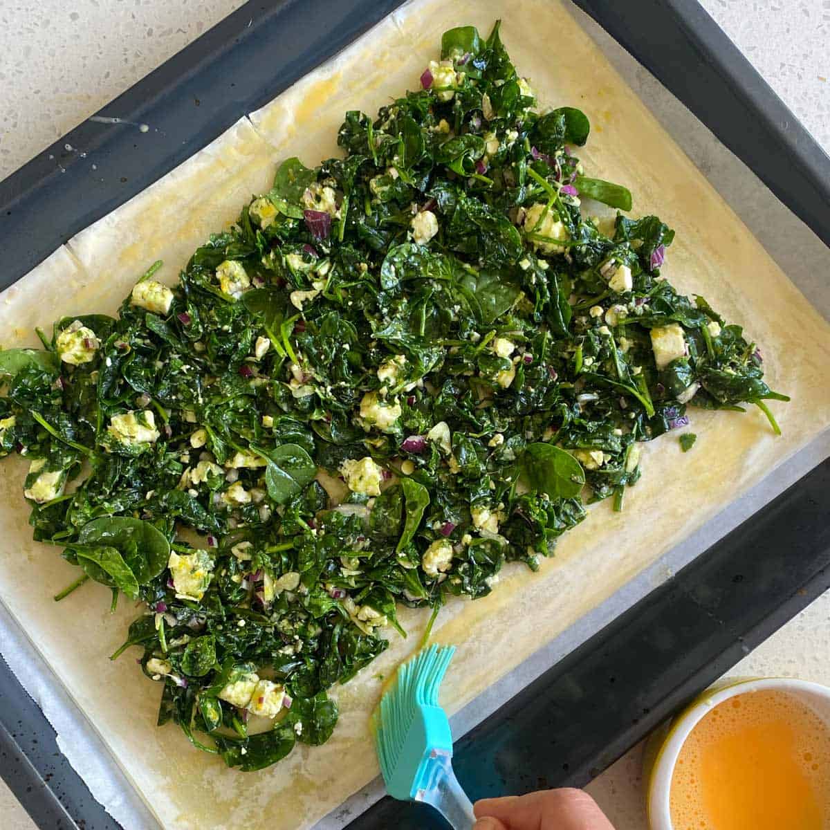 Spinach Filo Pie - VJ Cooks