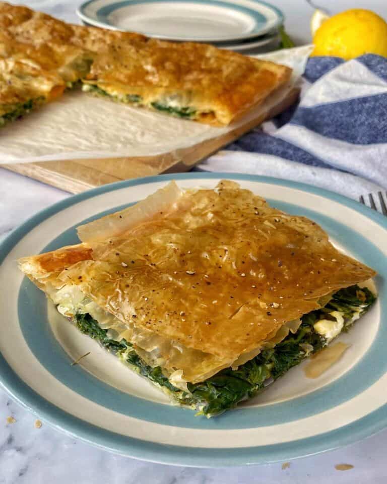 Spinach Filo Pie - VJ Cooks